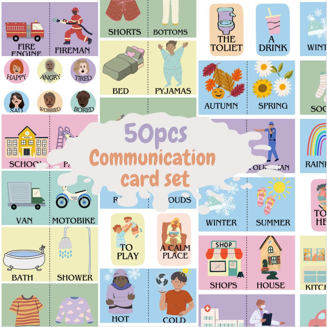 Communication/feelings Cards - Etsy