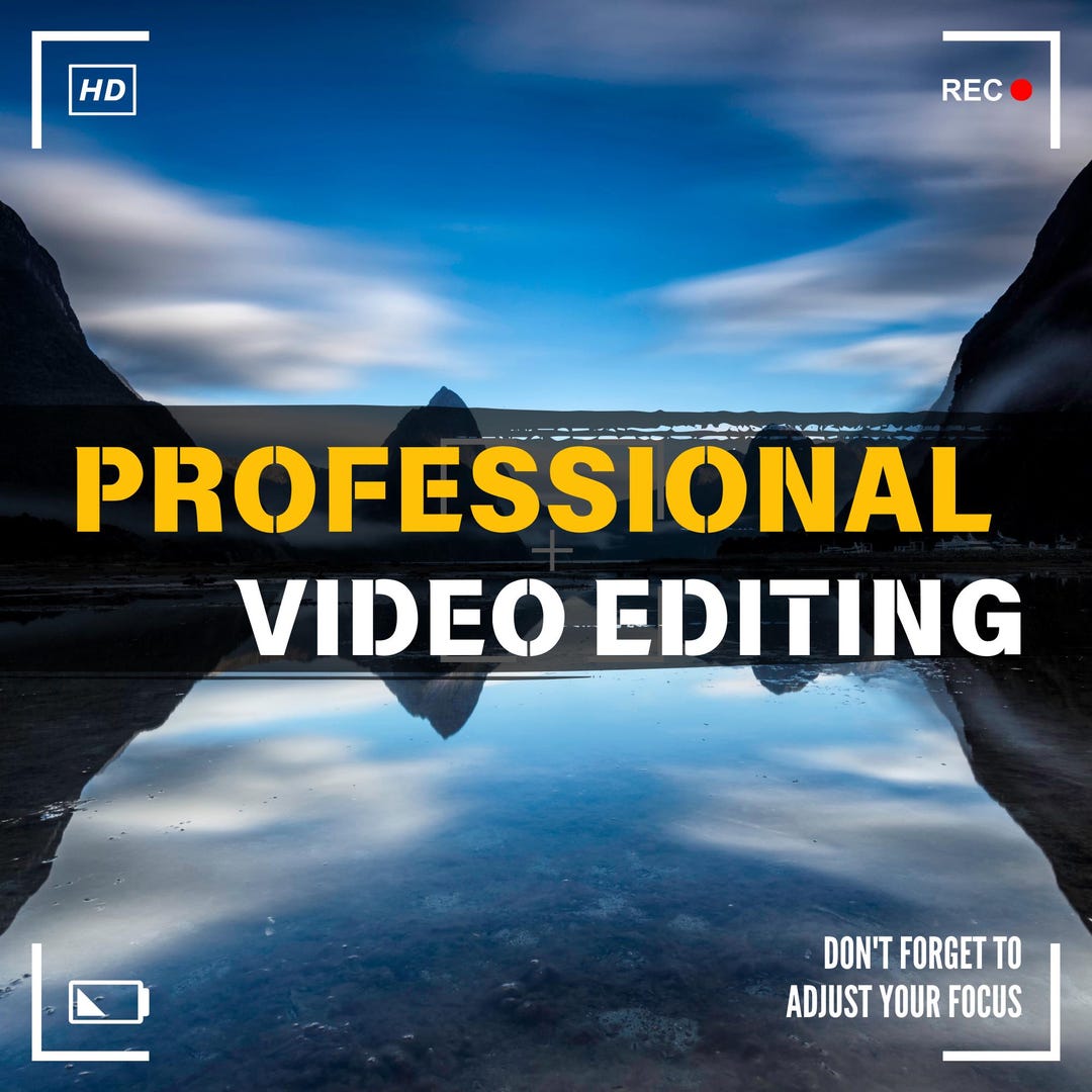 Professional Video Editing standard Package - Etsy