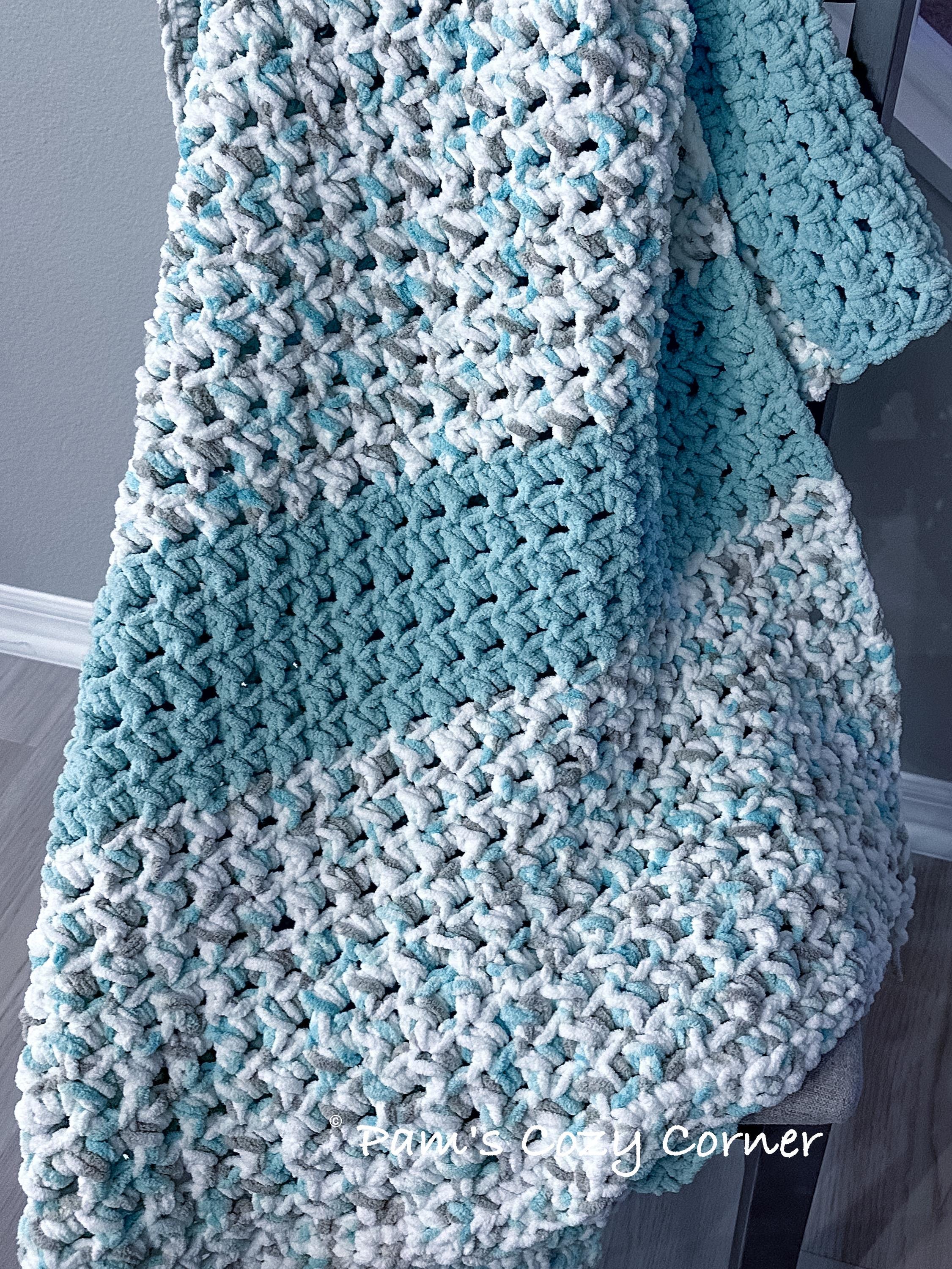CROCHET PATTERN, Crochet Chunky Baby Blanket Pattern, Bernat Blanket ...