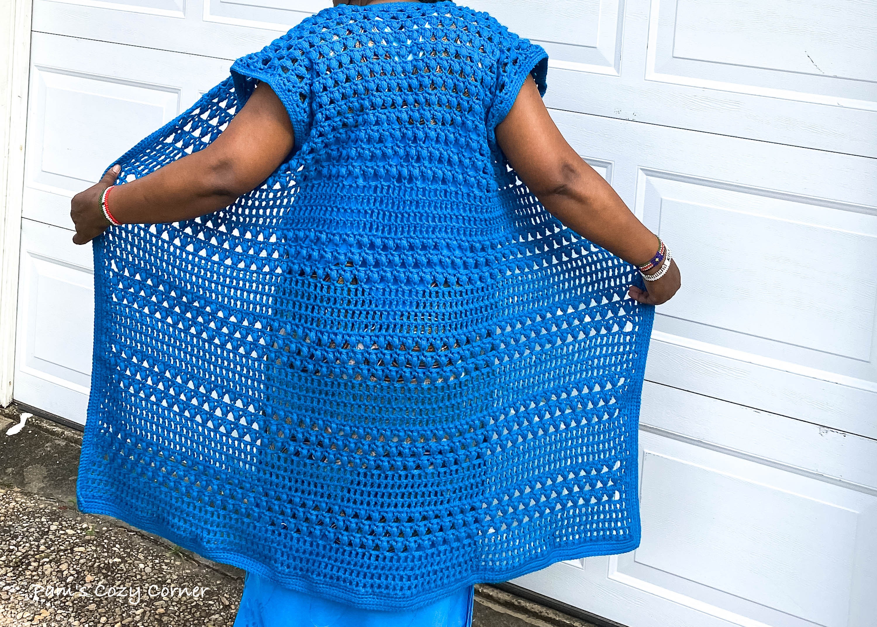 Crochet Lacy Sleeveless Crochet Cardigan, Crochet Long Vest, Women's ...