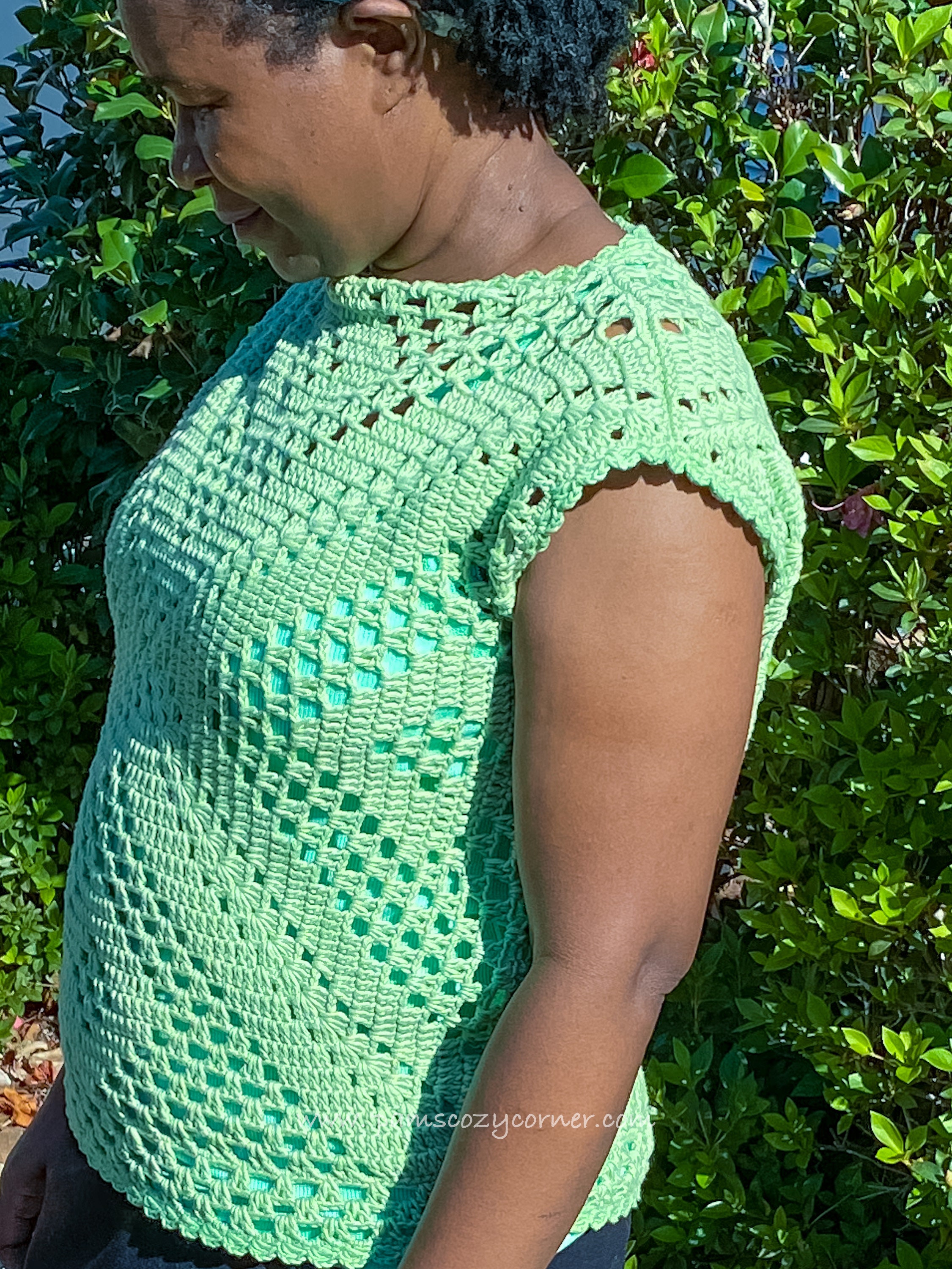 Crochet Granny Stitch Spring Top Pattern, Crochet Spring Blouse Pattern ...