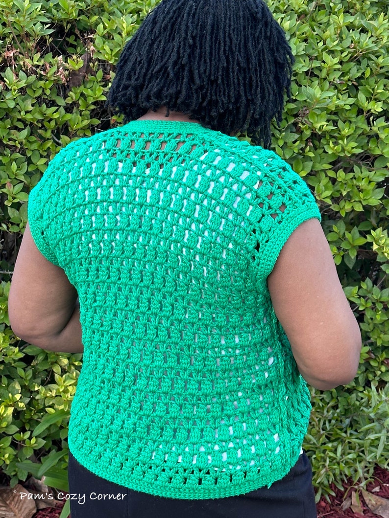 Crochet Sleeveless Cardigan Pattern Easy Crochet Sleeveless - Etsy