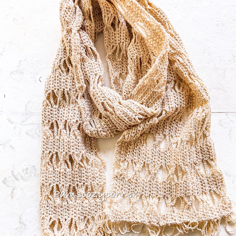 Beige Scarf - Etsy