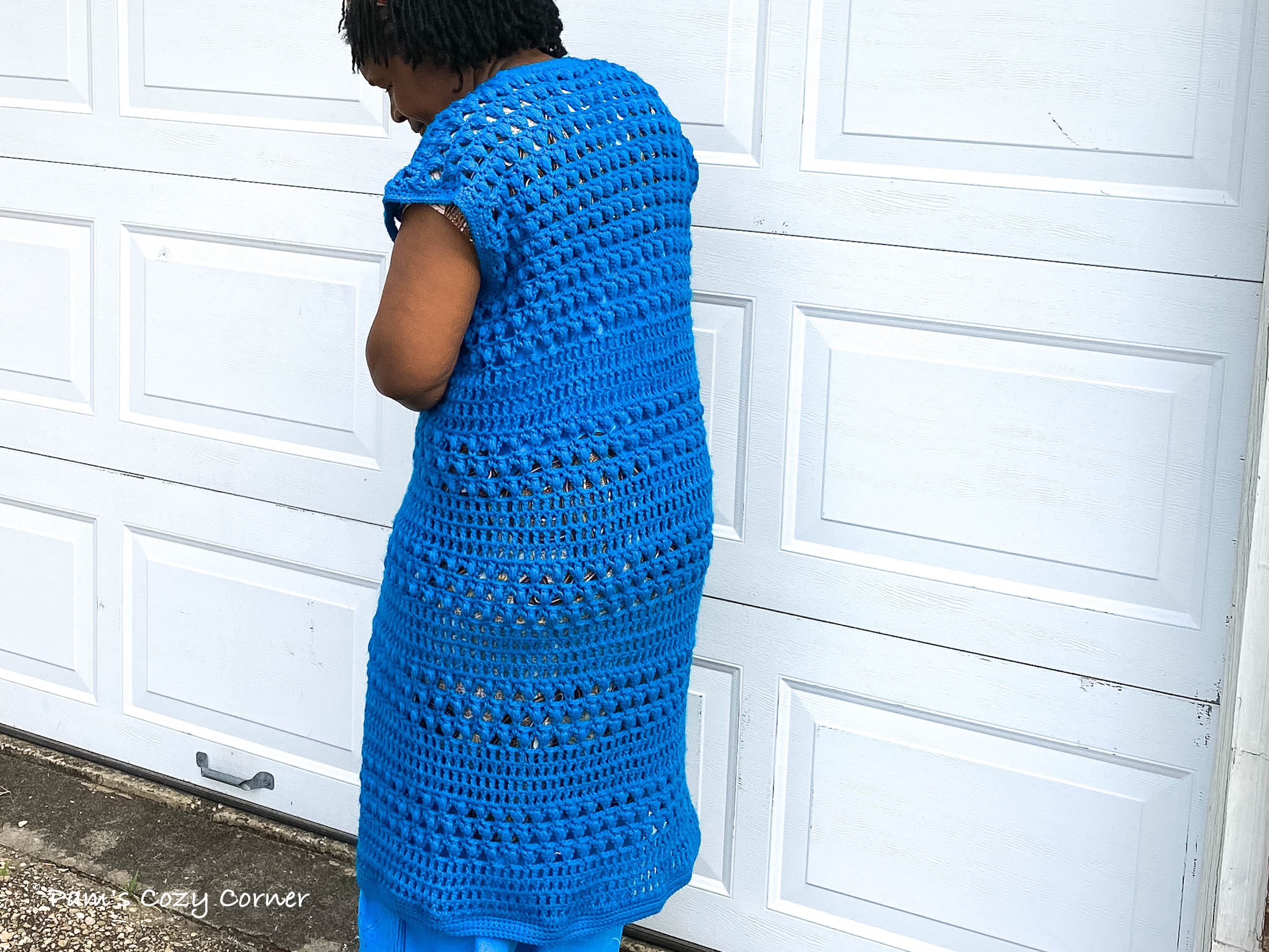 Crochet Lacy Sleeveless Crochet Cardigan, Crochet Long Vest, Women's ...