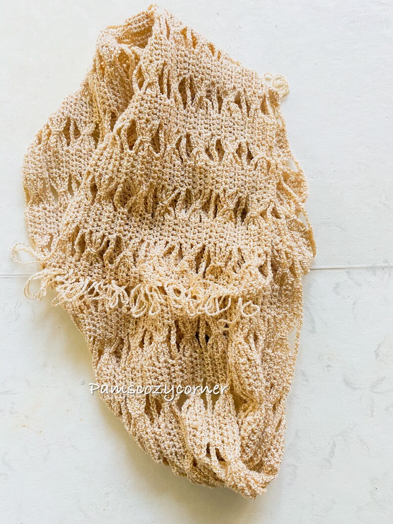 Crochet Pattern-crochet Scarf Pattern-crochet Lacy Scarf-gold Lacy ...