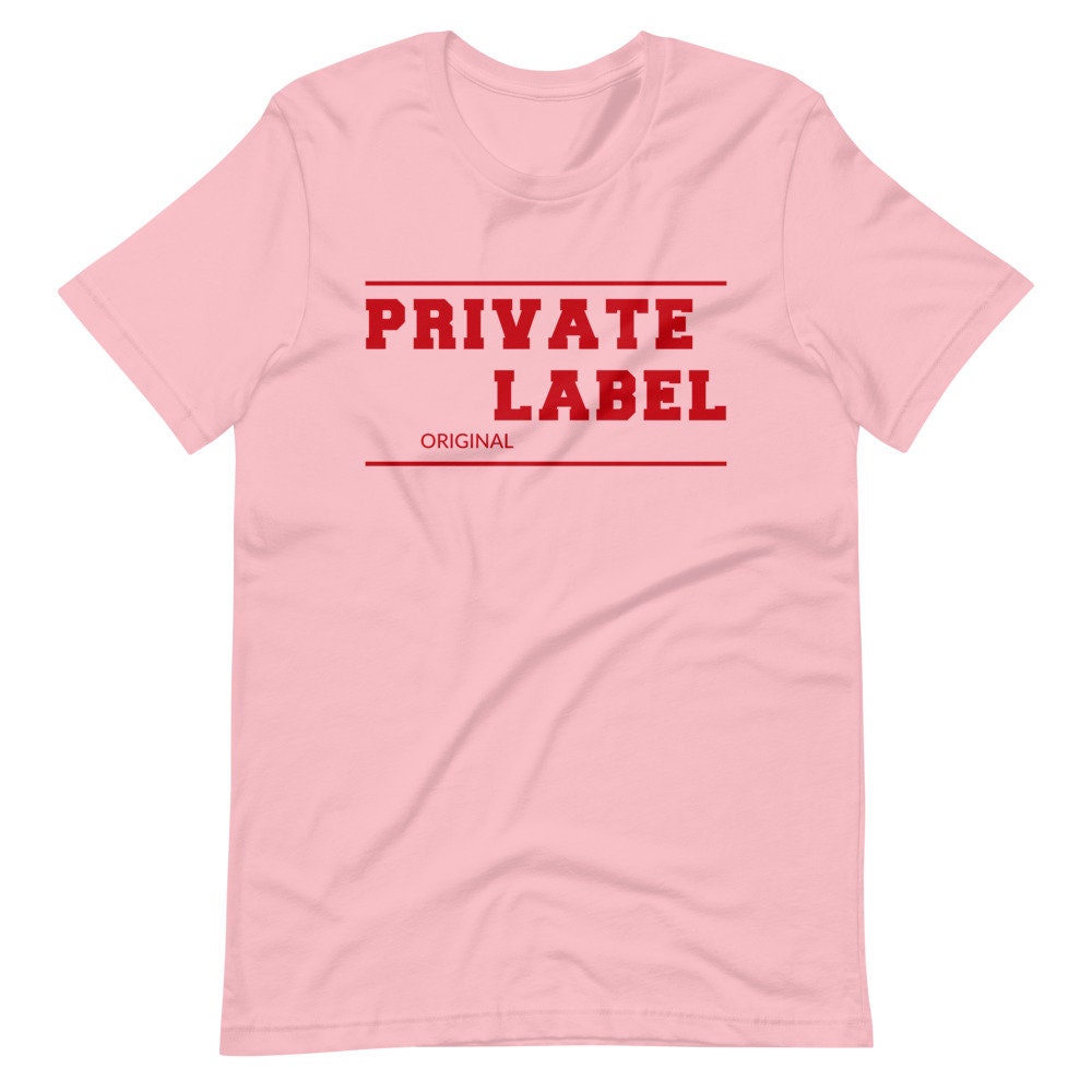 Short-sleeve Unisex T-shirt Private Label Front & Back Red - Etsy UK