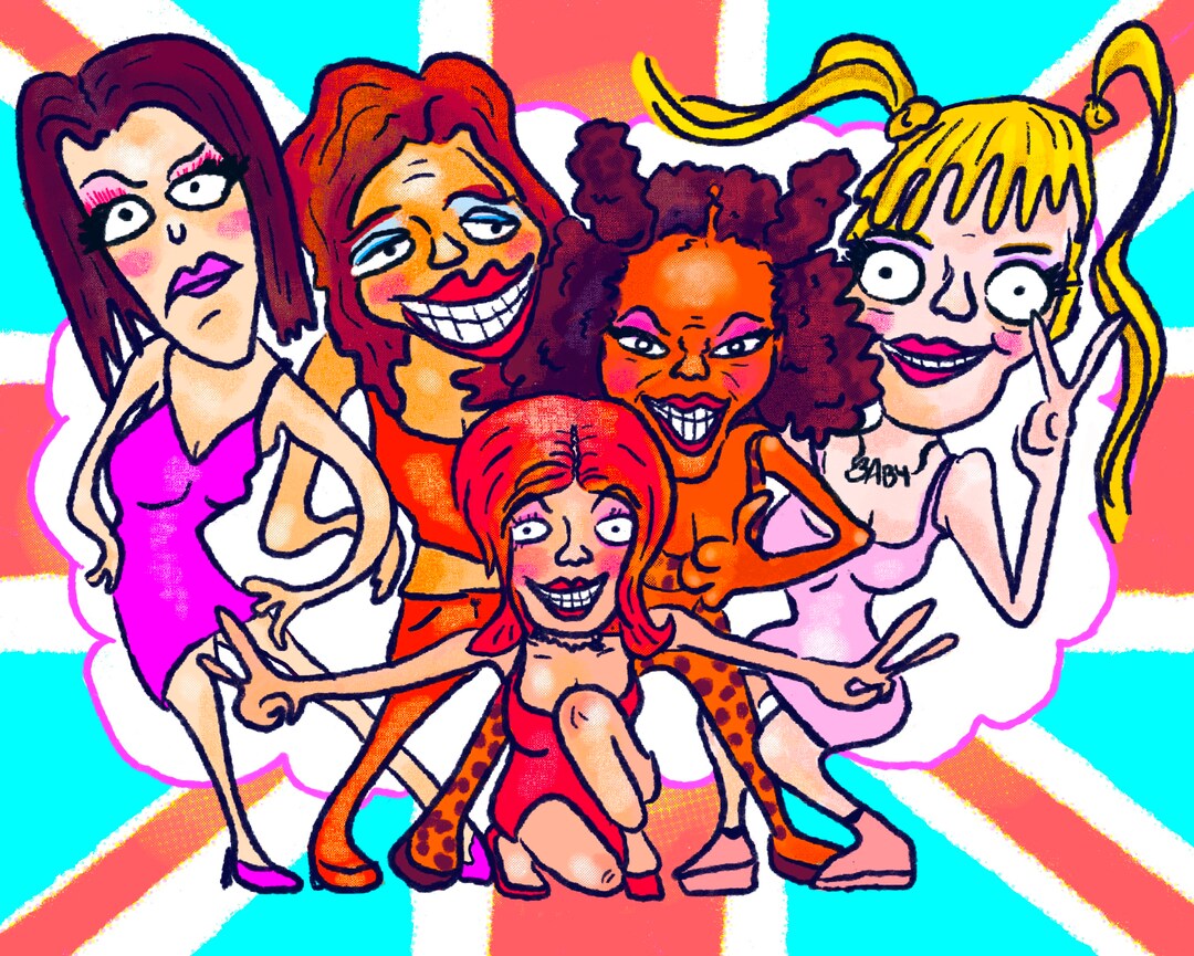 Spice Girls Cartoon - Etsy
