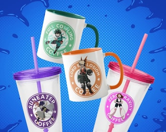 My Hero Academia Cups - Etsy
