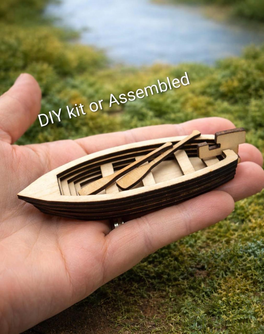 Mini Boat Kit O Scale Diorama Boat Lake Scene Model Train Fishing Boat ...