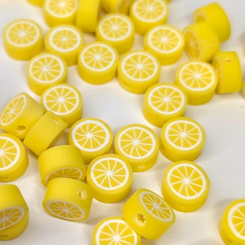 Beaded Keychain Lemon - Etsy