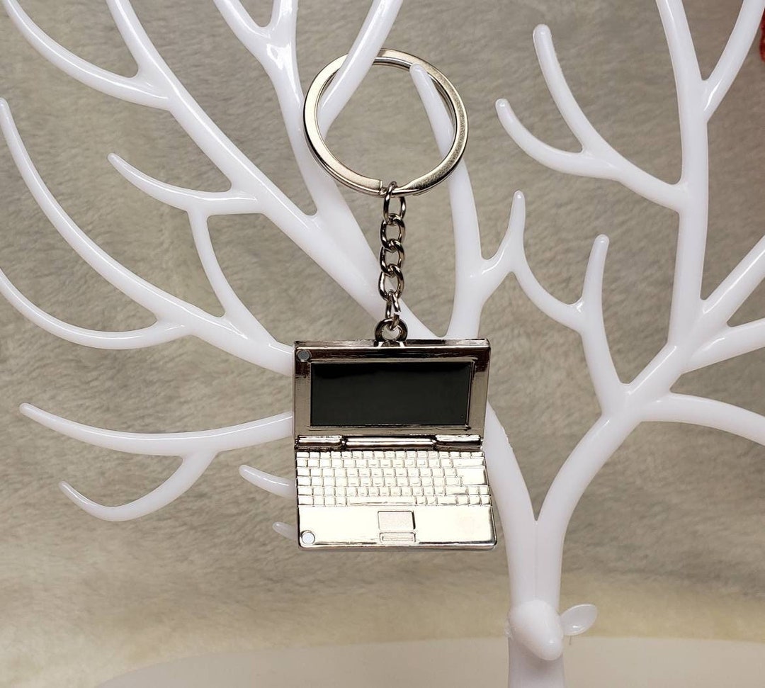 Laptop Keychain Keyring Silver Color. Great for the Computer - Etsy