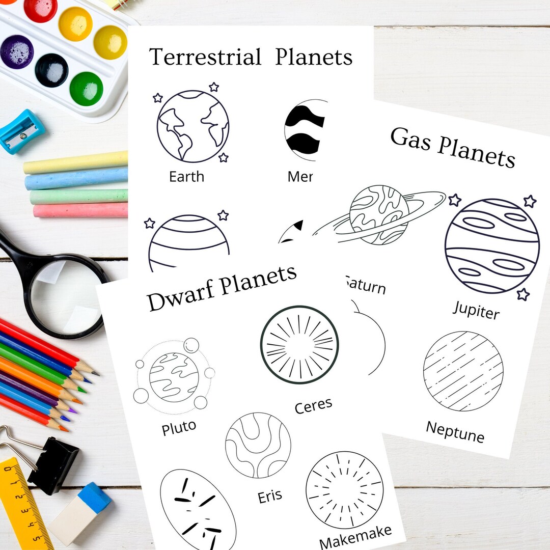 Space Coloring Sheets-solar System Printable - Etsy