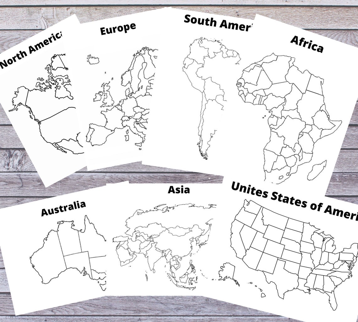 Geography Coloring Pages Printable | Etsy