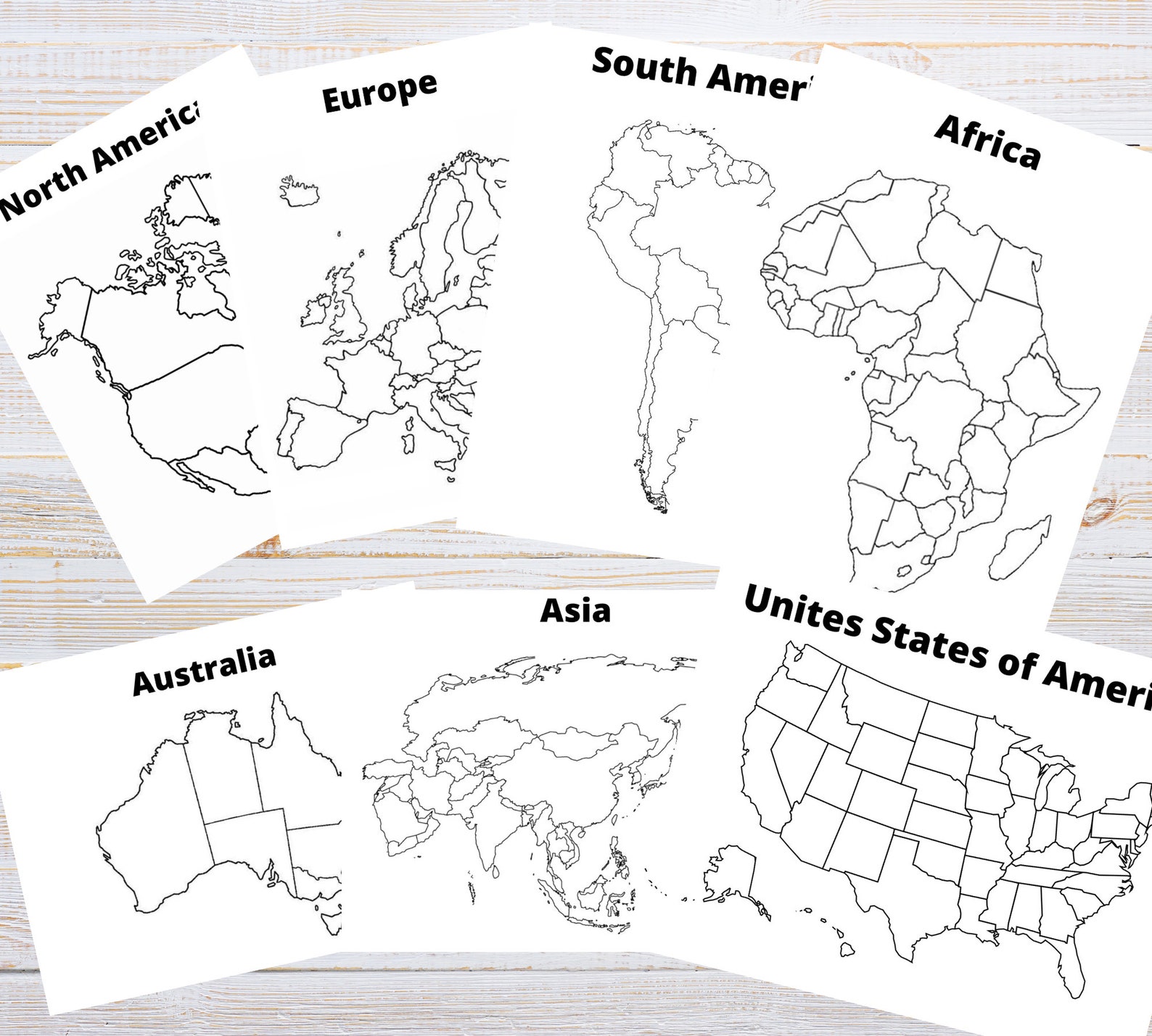 World Geography Coloring Pages Printable - Etsy