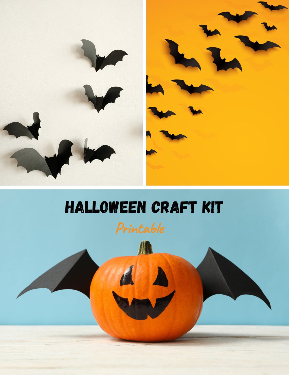 Kids Halloween Craft Set: Coloring Sheets & Cutouts - Etsy