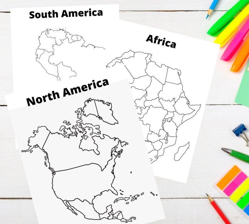 World Geography Coloring Pages Printable - Etsy