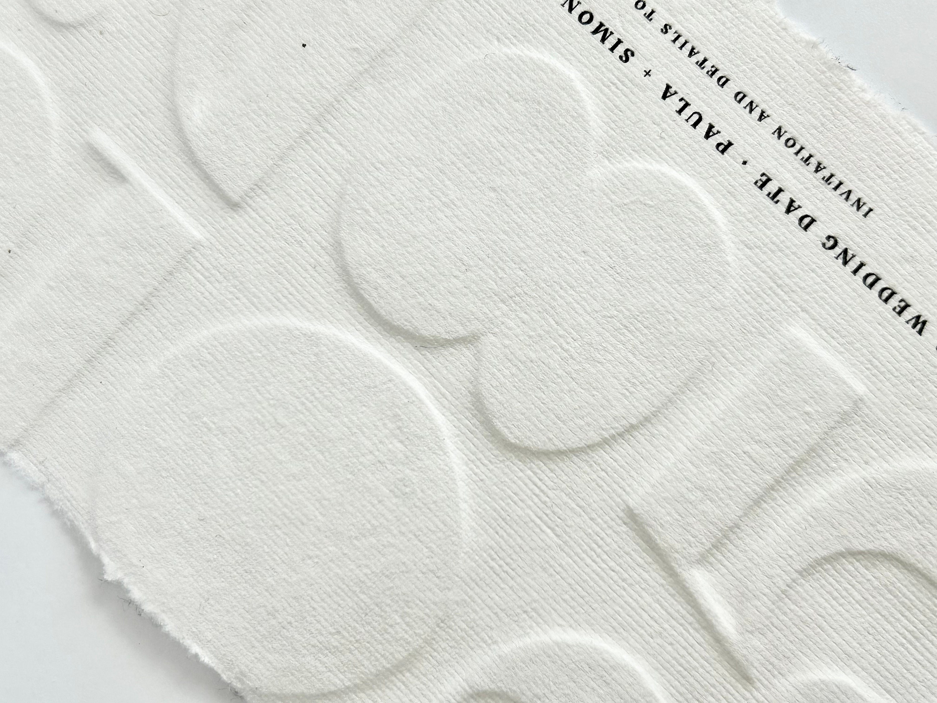 Embossed Save the Date, Personalised Modern Elegant Wedding Invitation ...