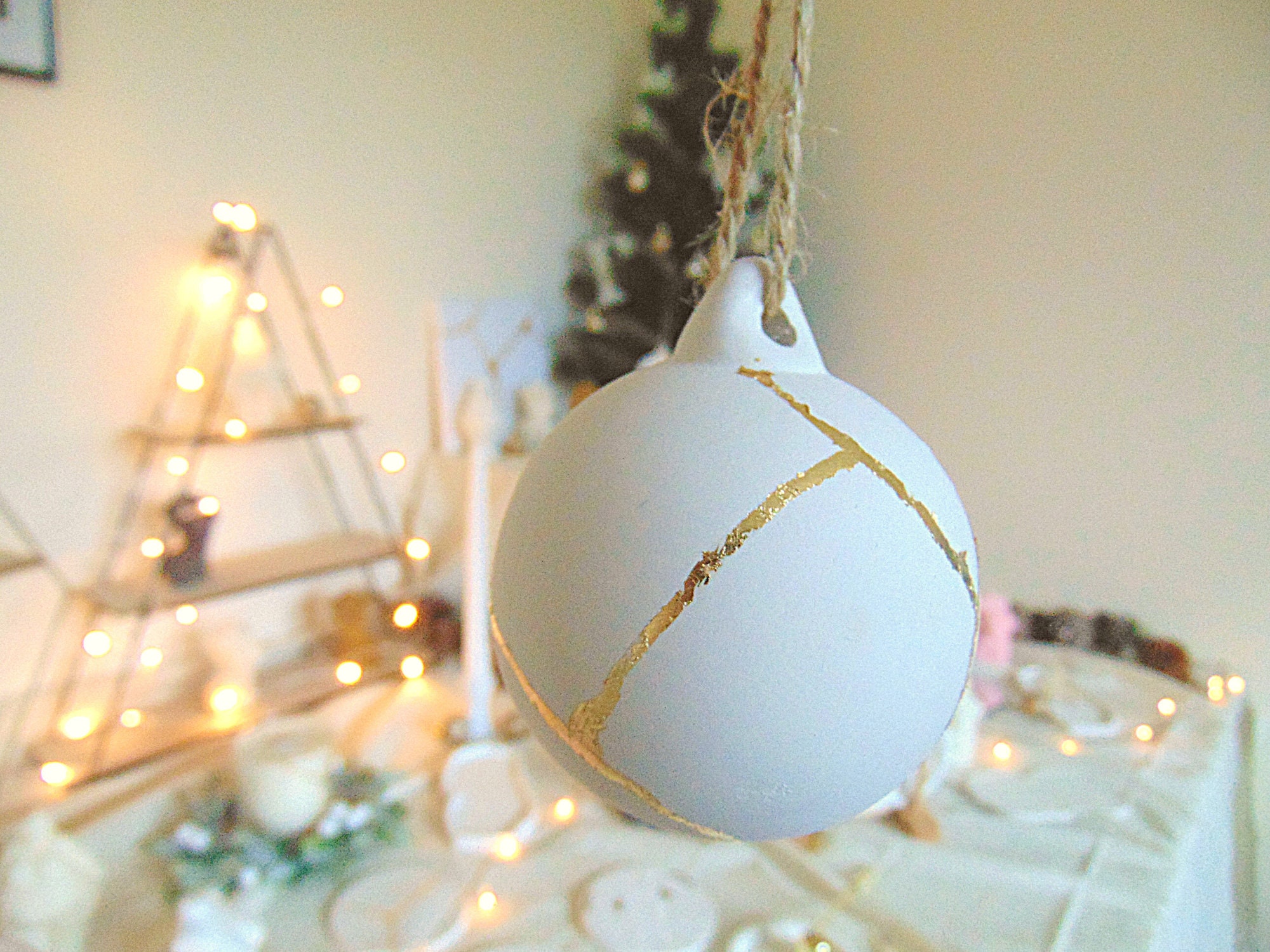 Kintsugi Gold Leaf Ceramic Baubles Kintsugi Inspired - Etsy UK
