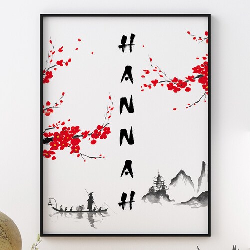 Personalised Japanese Lettering Poster Choose Your Text - Etsy