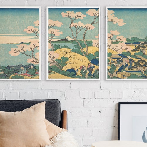 Japanese Set of 3 Floral Posters Asian Japanese Art Prints - Etsy