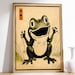 Japanese Set of 3 Frog Posters Japanese Frog Prints Funny - Etsy