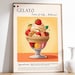 Gelato Poster, Italian Food Art, Ice Cream Food Poster, Kitchen Decor ...