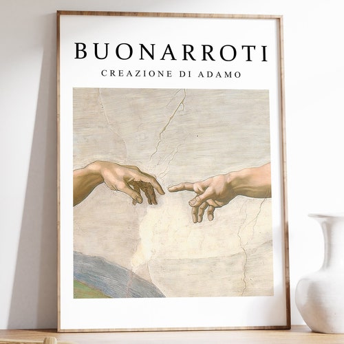 The Creation of Adam Michelangelo Classical Art Spiritual - Etsy