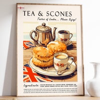 Full English Breakfast Art Print, Square Food Print, Breakfast Art ...
