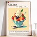Gelato Poster, Italian Food Art, Ice Cream Food Poster, Kitchen Decor ...