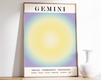 Gemini Angel Poster - Etsy