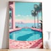 Miami Pool Print, 80's Swimming Pool Poster, Retro Florida Beach Art ...