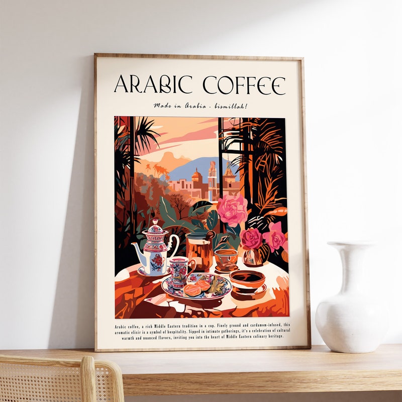 Coffee Poster Art Arabic - Etsy UK
