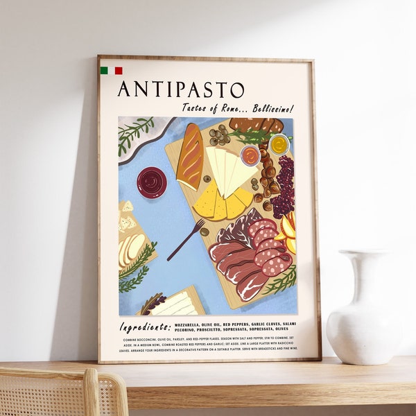 Italian Food Poster Art - Etsy