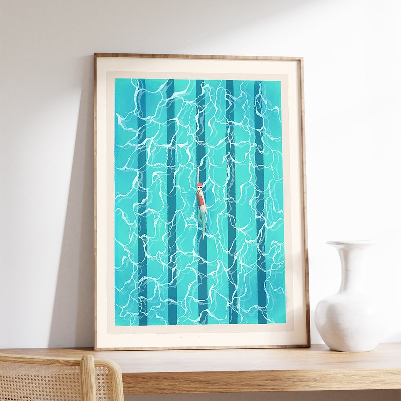 Swimming Art - Etsy