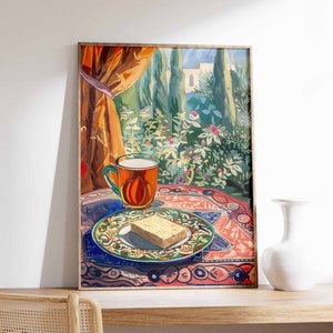 Arabic Tea Print, Syrian Food and Drink Poster, Afghan Art, Islamic ...