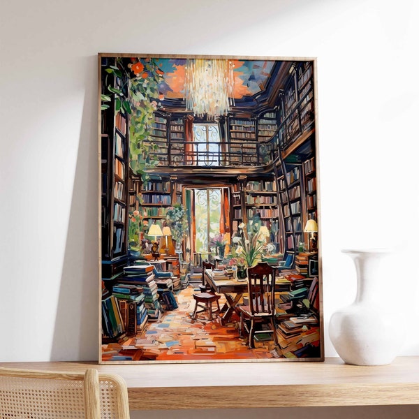 Library Art - Etsy