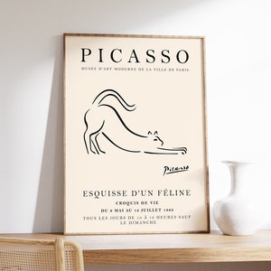 Picasso Exhibition Poster the Cat Cat Poster Cat Print - Etsy UK