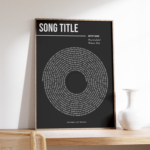 Song Lyric Print - Etsy UK