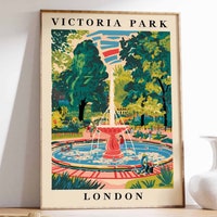 Primrose Hill Print, London Travel Poster, London Wall Art, Camden Town ...