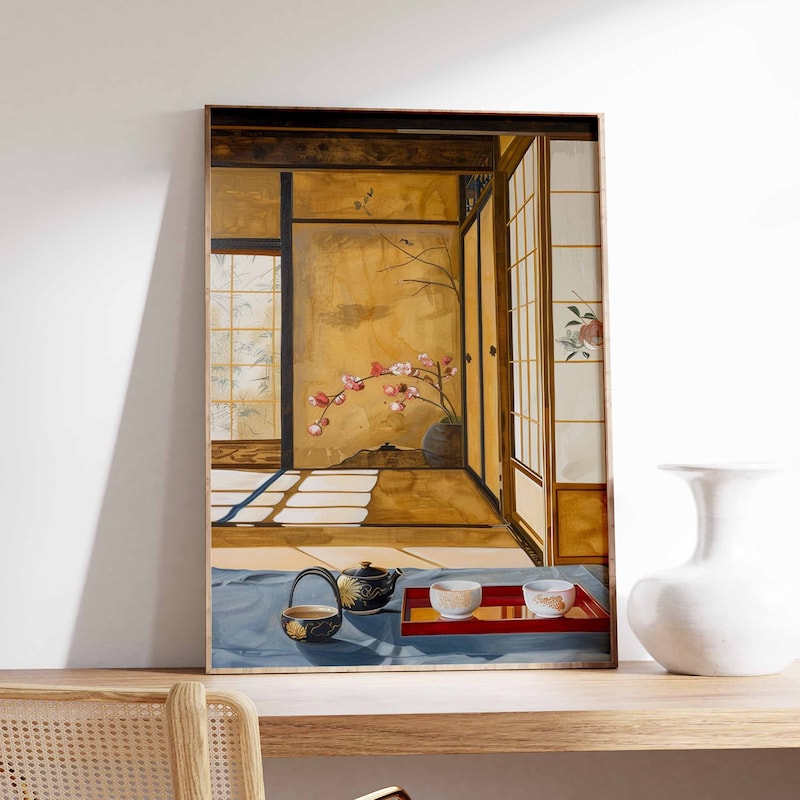 Japanese Tea House Poster - Etsy