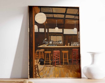 Japanese Izakaya Bar Poster, Tokyo Bar Art, Japanese Poster, Tokyo ...