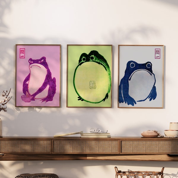 3 Frog Posters - Etsy