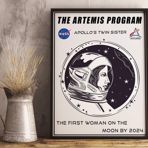 Nasa Space Poster Artemis Female Astronaut Project Female | Etsy