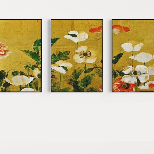 Japanese Set of 3 Posters Japanese Art Print Set Japanese - Etsy