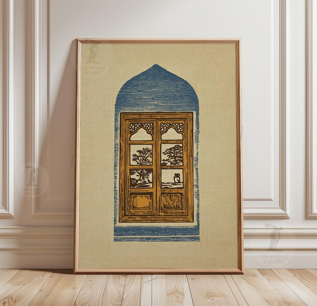 Moroccan Window Print | Vintage Arch Architectural Art, Boho Travel ...