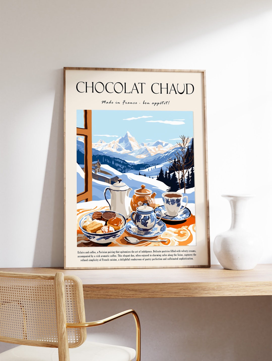 Food and Drink Poster, Hot Chocolate Art, Kitchen Decor, Cafe Decor ...