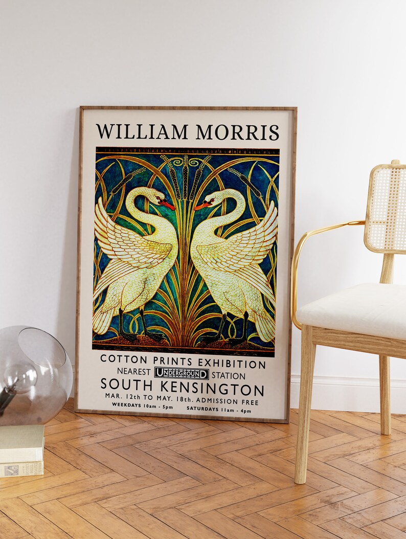 William Morris Exhibition Poster, Floral Art Nouveau Print - Etsy UK