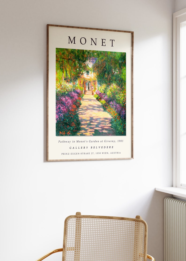 Claude Monet Poster Pathway in Monet's Garden Monet - Etsy