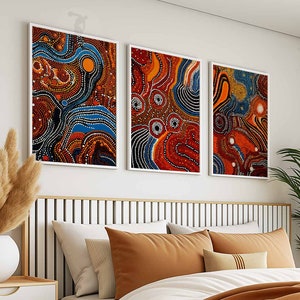 Aboriginal Art Prints, Indigenous Australian Decor, Set of 3 - Etsy