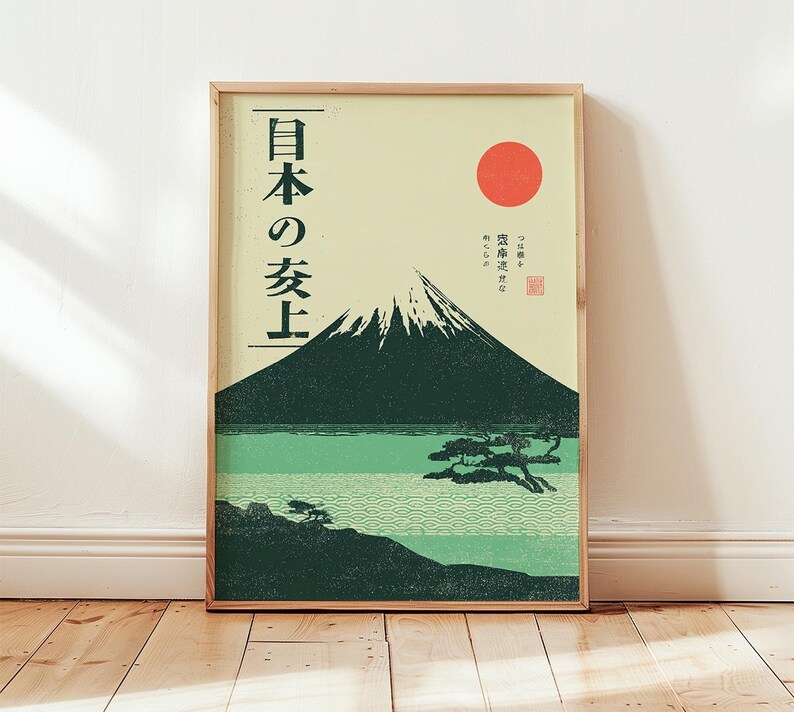Mount Fuji Japan Poster, Vintage Ukiyo-e Style Print - Etsy